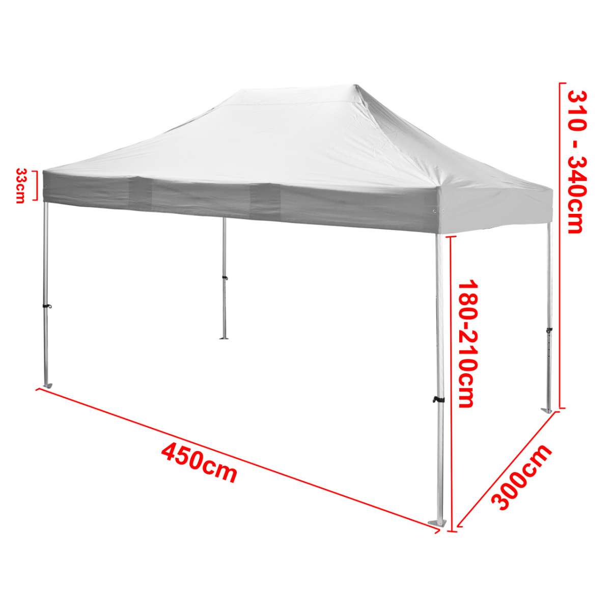 Duratent Faltpavillon, Hexa50, 3x4,5m, blau | 3x4,5 Meter ...