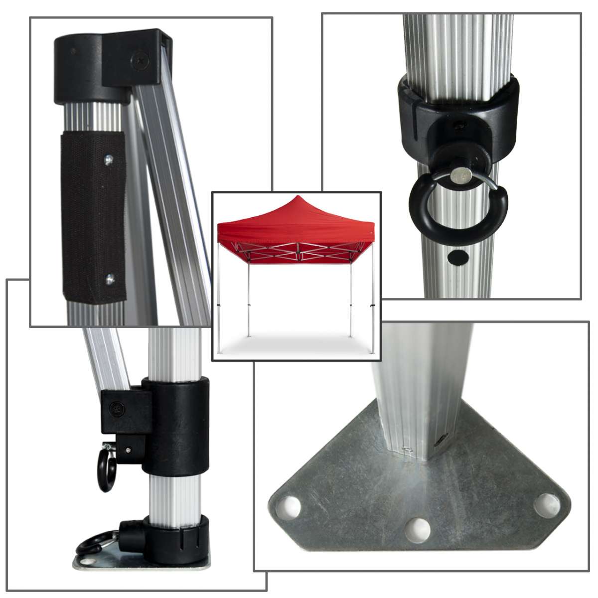 Duratent Faltpavillon, Hexa40, 2x2m, rot | 2x2 Meter | Faltpavillons ...